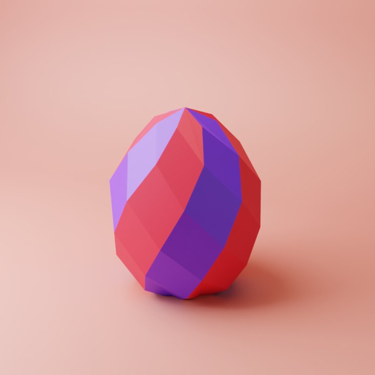 3d Paper Easter Egg Lowpoly Paper craft for circuit & Cutting Machine ...