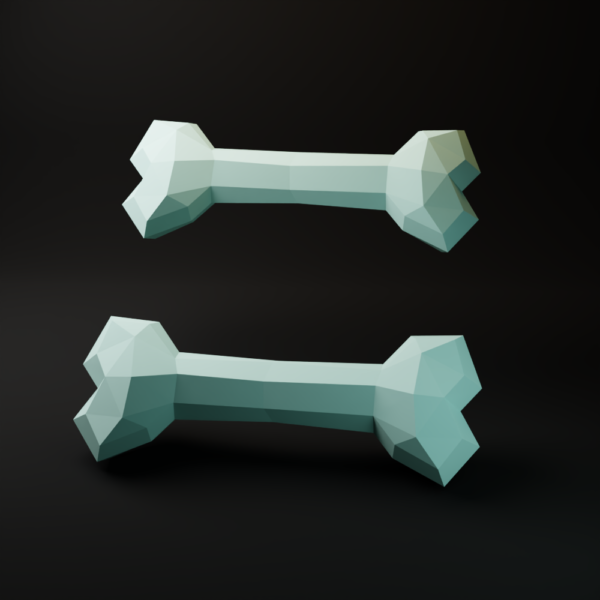 3d Bone papercraft DIY Model in Pdf, Dxf, Svg Format, Kids Crafting ...