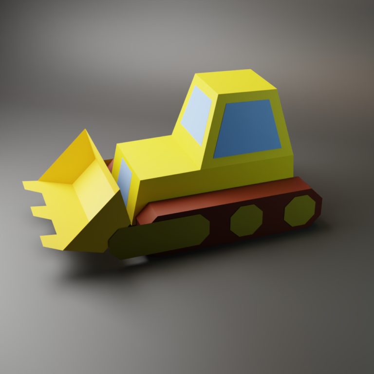 3d Loader jcb Vehicle Papercraft LOW POLY DIY Model Template In Pdf ...