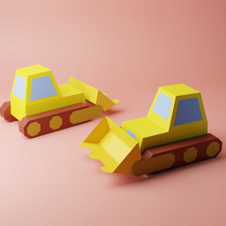 3d Loader jcb Vehicle Papercraft LOW POLY DIY Model Template In Pdf ...