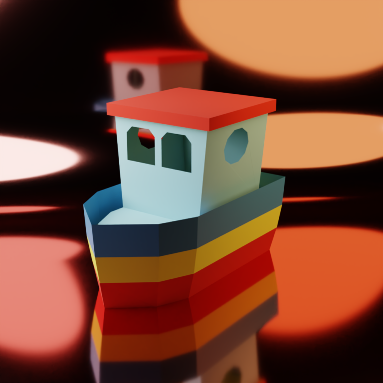 Easy Boat Papercraft low poly 3D DIY Model Template In Pdf, Dxf, Png ...