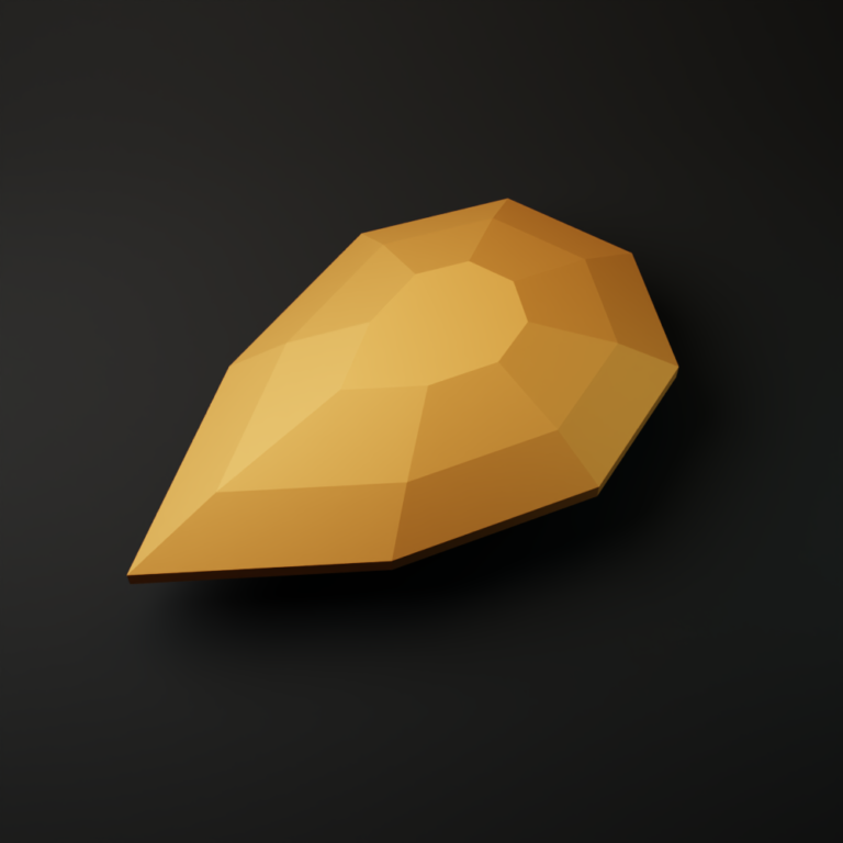 Low Poly Diamond Papercraft | 3D DIY Paper Model Template (PDF, DXF ...