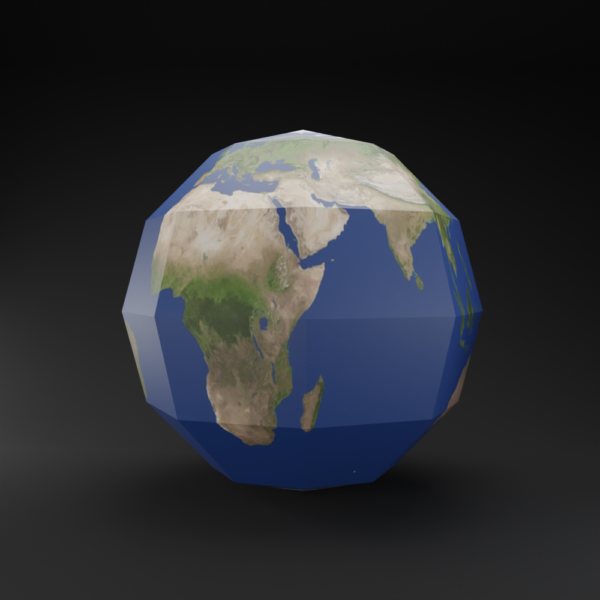 Low Poly Earth Globe Paper Craft Template , DIY Craft (pdf, svg, dxf ...