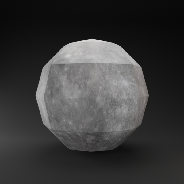 Low Poly Mercury Papercraft Model, DIY Planet Template (pdf, svg, png ...